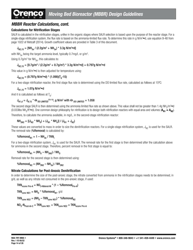 MBBR Design Guidelines Moving Bed Bioreactor .pdf | Chemistry | Science