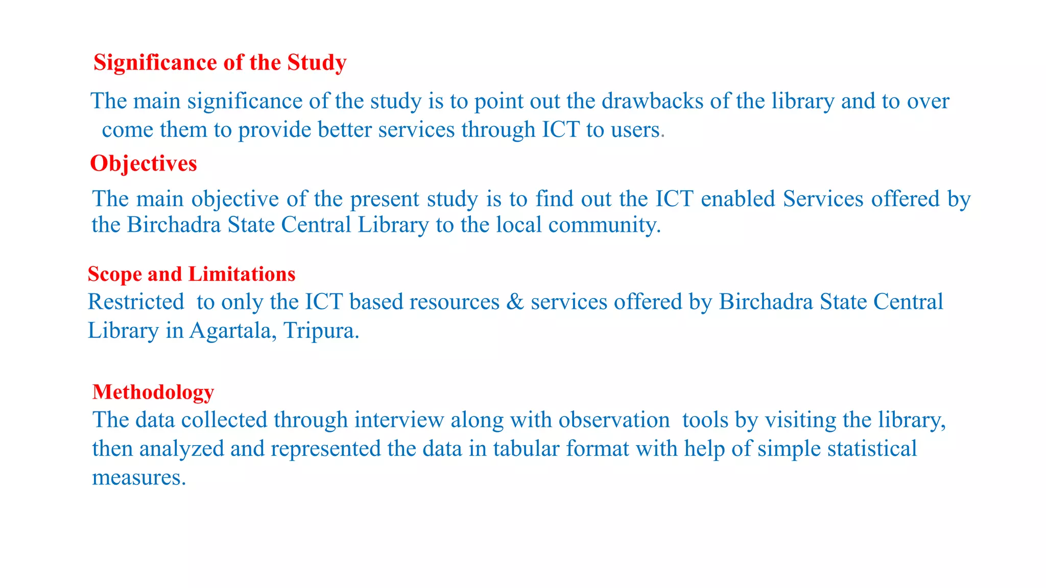 Role of Public Library in ICT enabled rendering services with special ...