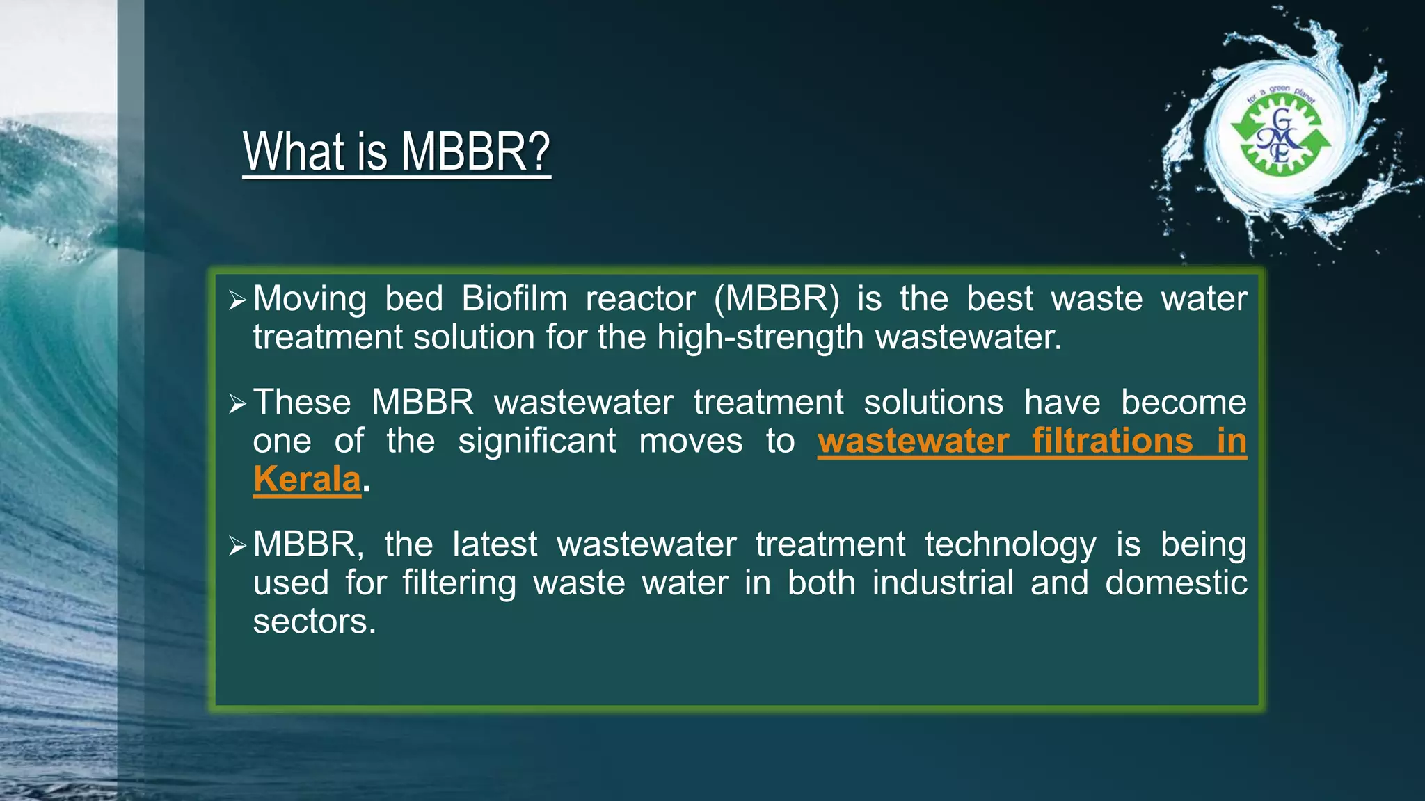 MBBR wastewater treatment plant | PPTX