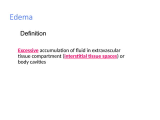 MBBS- Edema.pptx edema and the rest are the only | PPT