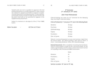 Mbbs schedule | PDF