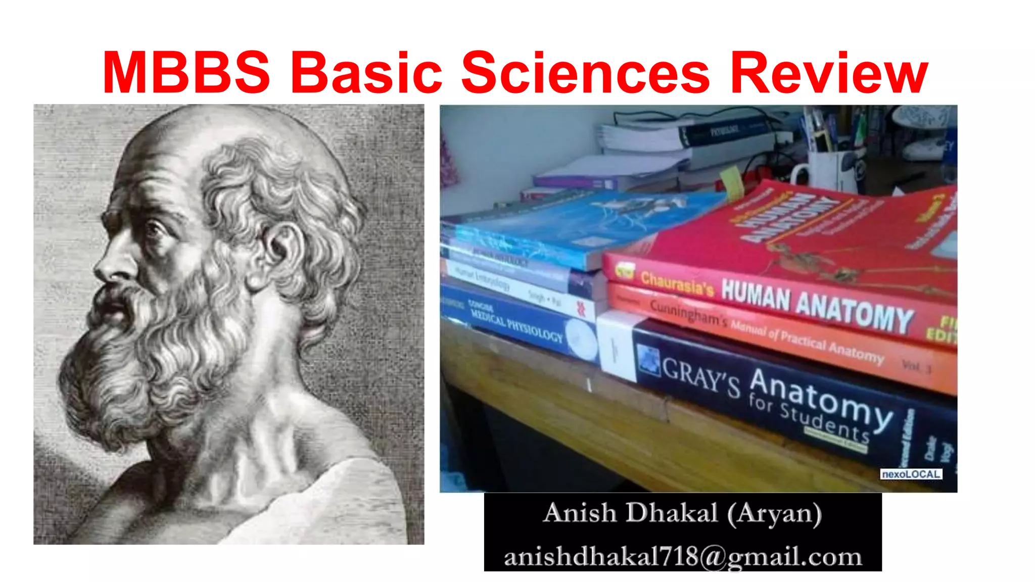 MBBS Basic Sciences Rapid Review Part I (Medical Booklet Series by Dr ...
