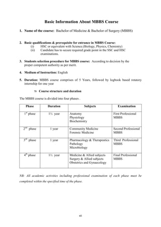 Basic Information About MBBS Course in Bangladesh http://www ...