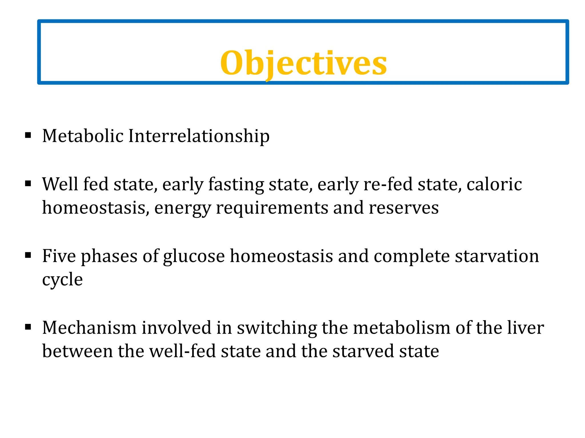 FEED FAST CYCLE DETAILS. METABOLISM IN WEL FED AND FASTING STATE | PPTX