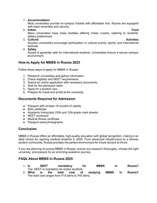Study Abroad MBBS in Russia 2025-Comprehensive Guide | DOCX
