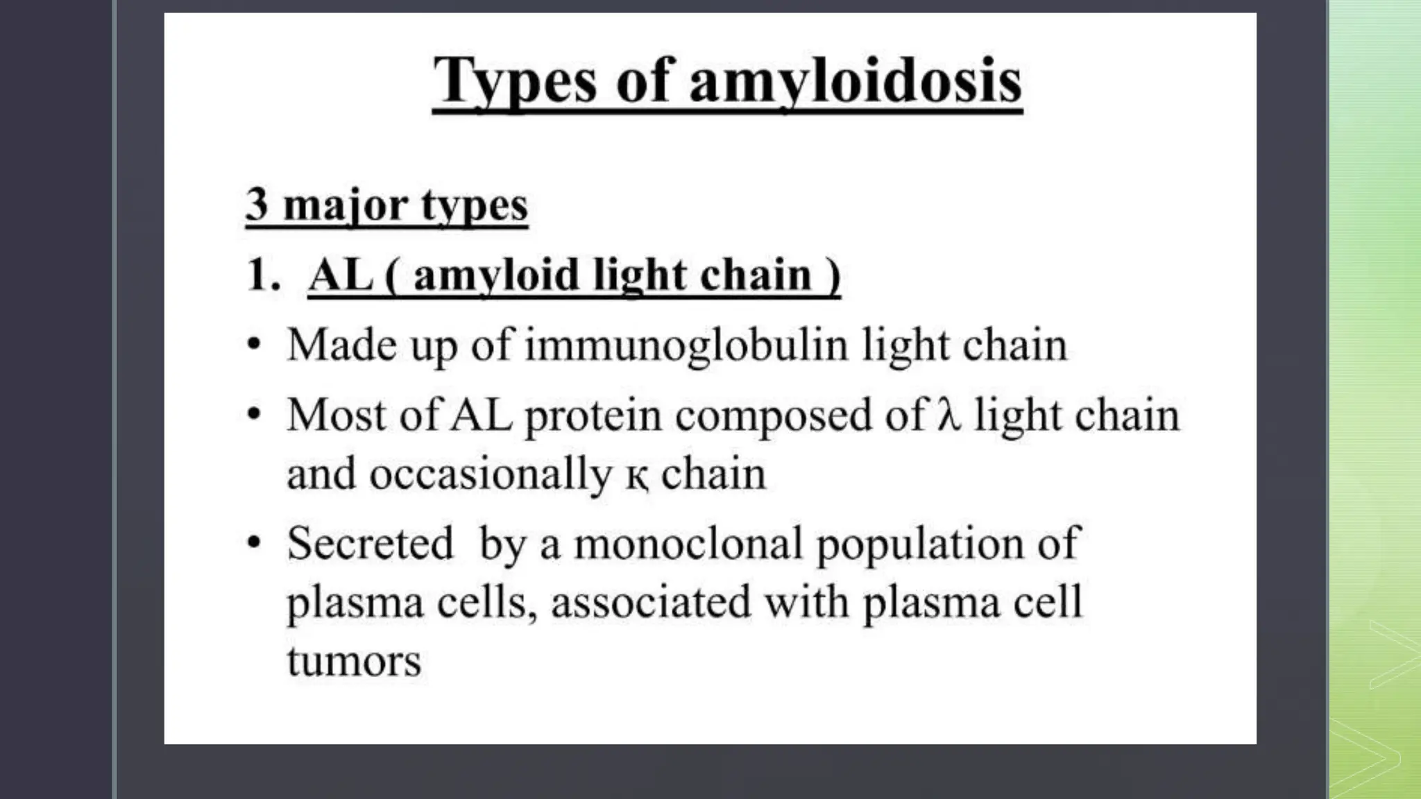 MBBS PPT - AMYLOIDOSIS types diagnostic approach and staining characteristics .pptx