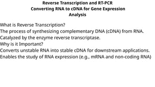 RT PCR and qPCR, eukaryotic and prokaryotictranscription | PPT