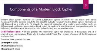 Modern Block Cipher- Modern Symmetric-Key Cipher | PPTX