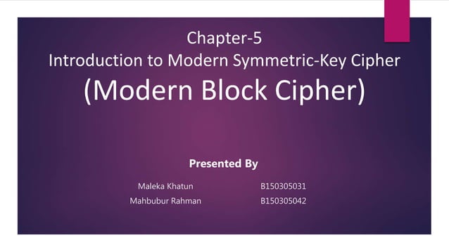 Modern Block Cipher- Modern Symmetric-Key Cipher