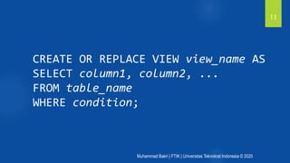 Views in MySQL | PPTX