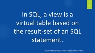 Views in MySQL | PPTX