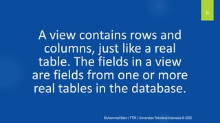 Views in MySQL | PPTX