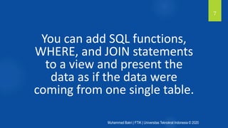 Views in MySQL | PPTX