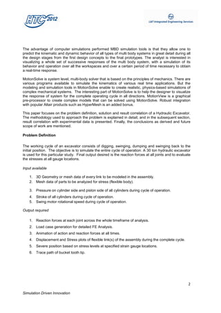 Mbd 04 multi-body_simulation_of_earthmoving_equipment_l&t | PDF