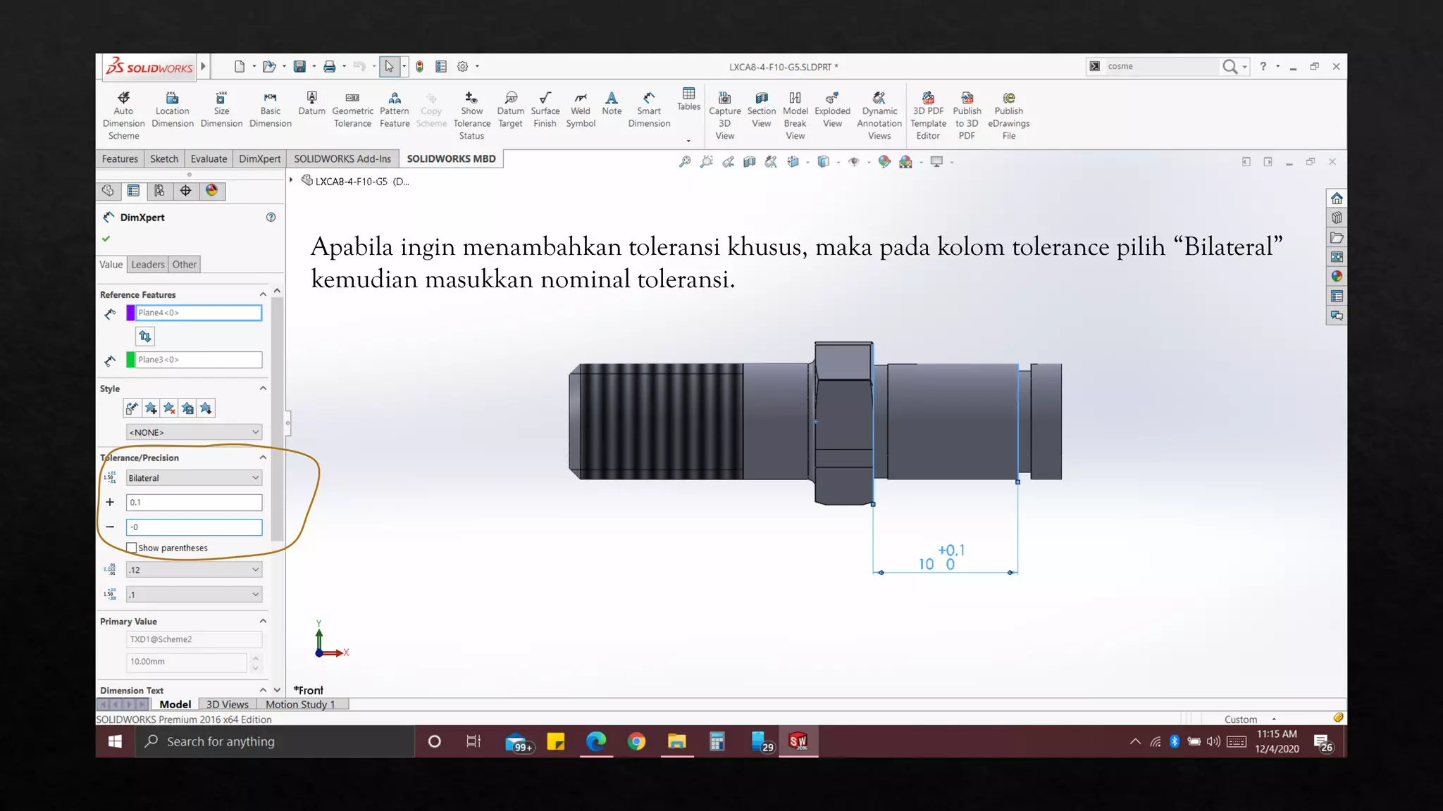 MBD (Modelling Based Definition) Solidworks | PPT | Free Download