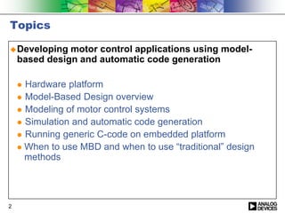 Model-Based Design For Motor Control Development | PPTX