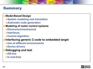 Model-Based Design For Motor Control Development | PPTX