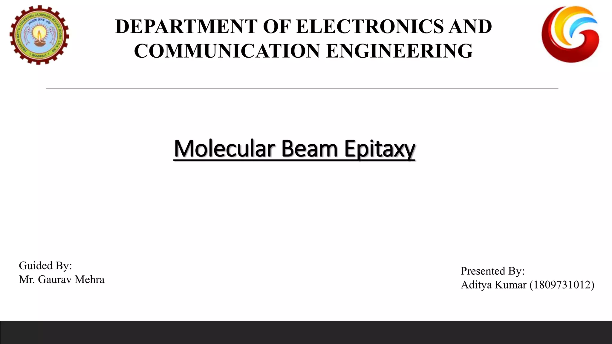Molecular Beam Epitaxy | PPTX | Chemistry | Science
