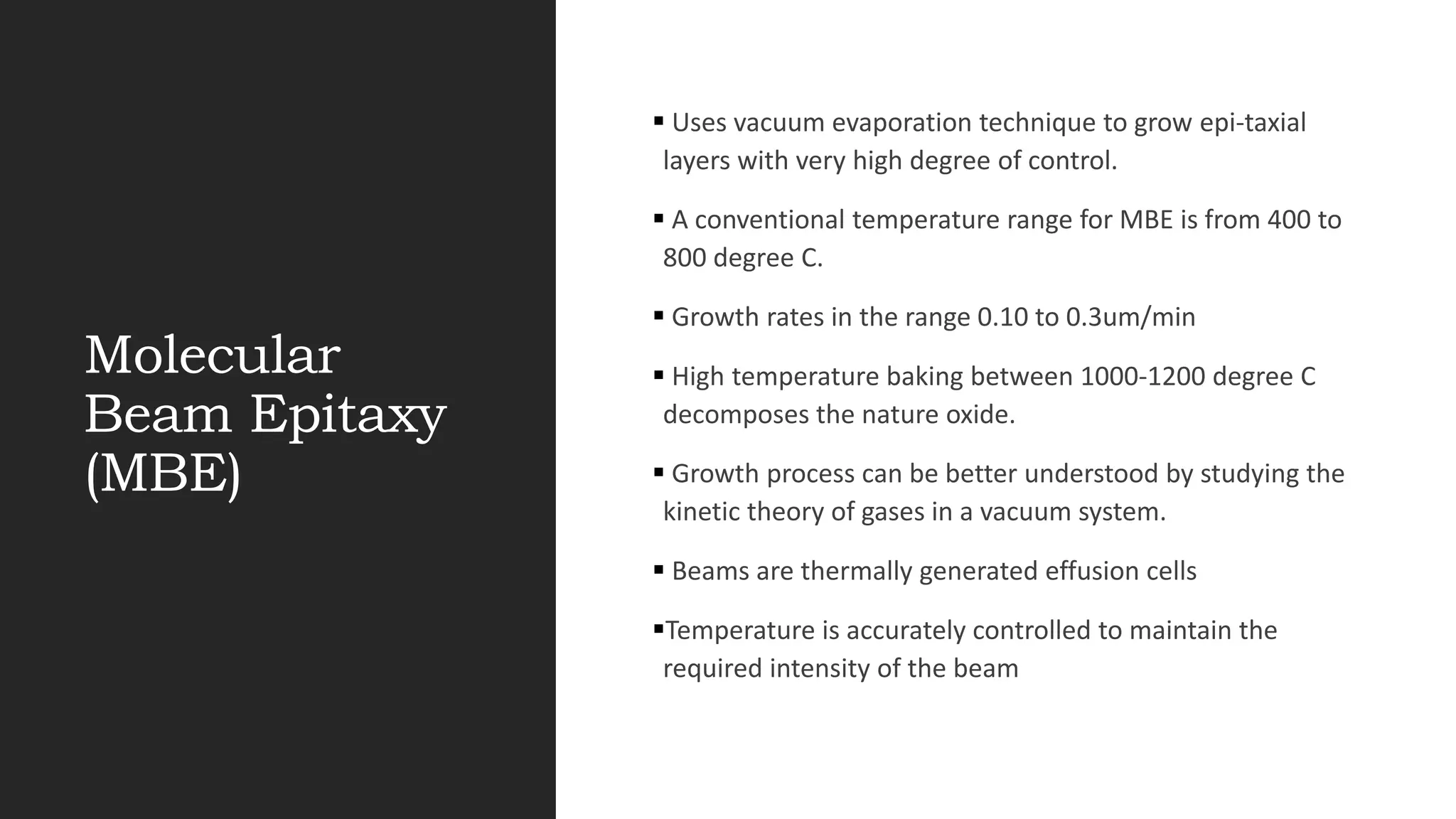 Molecular Beam Epitaxy | PPTX | Chemistry | Science