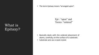 Molecular Beam Epitaxy | PPTX | Chemistry | Science