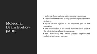 Molecular Beam Epitaxy | PPTX | Chemistry | Science