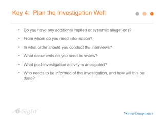 Effective Fraud Investigations: 10 Keys to a Successful Outcome | PPT