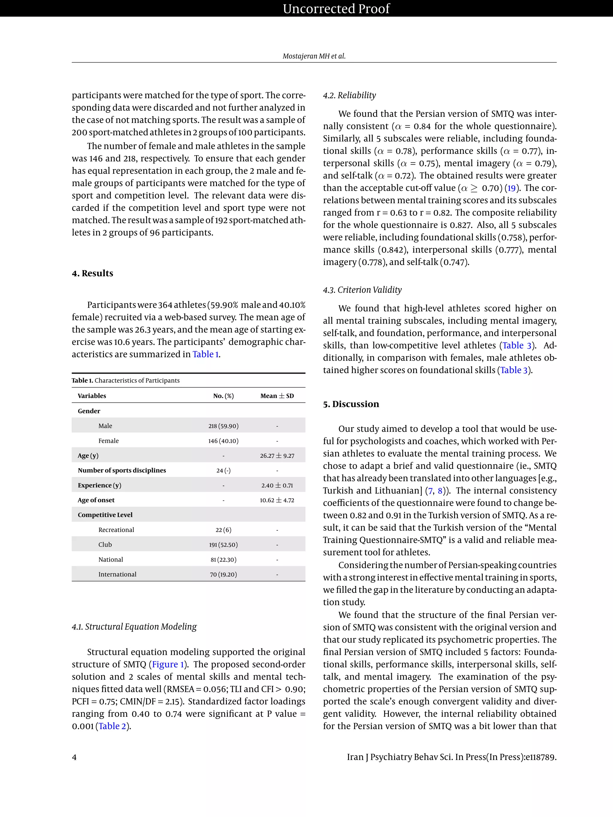 Psychometric Properties of the Persian Version of the Sport Mental ...