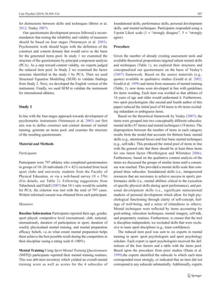 The Sport Mental Training Questionnaire: Development and Validation | PDF