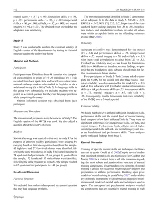 The Sport Mental Training Questionnaire: Development and Validation | PDF