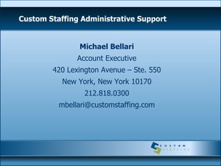 M Bellari Presentation | PPT
