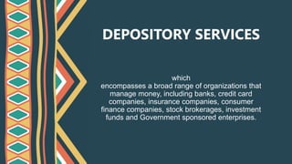 MERCHANT BANKING & FINANCIAL SERVICES-DEPOSITORY SERVICES | PPT
