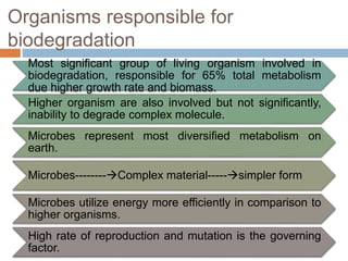 Biodegradation | PPTX