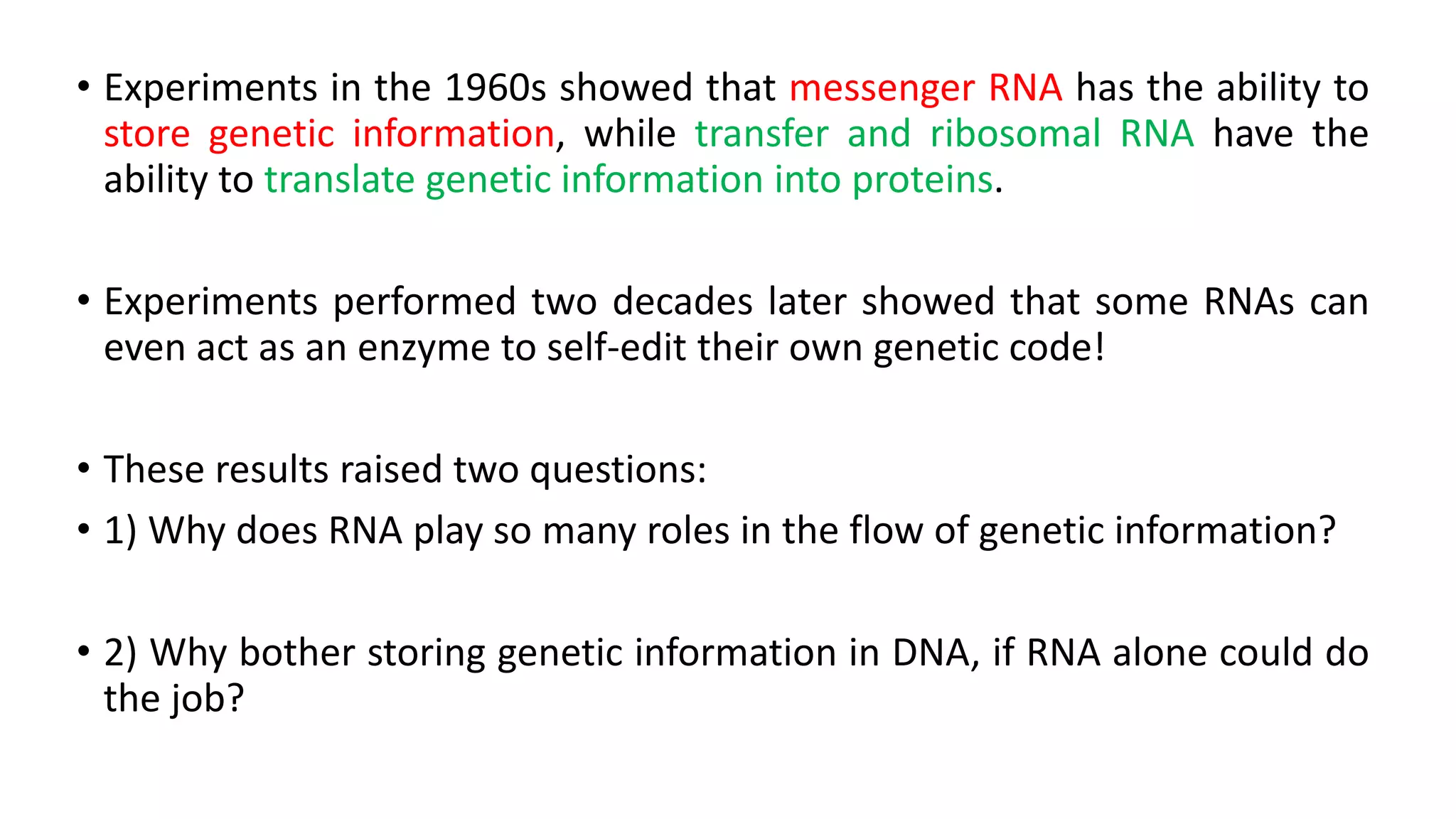 RNA as a genetic material | PPTX