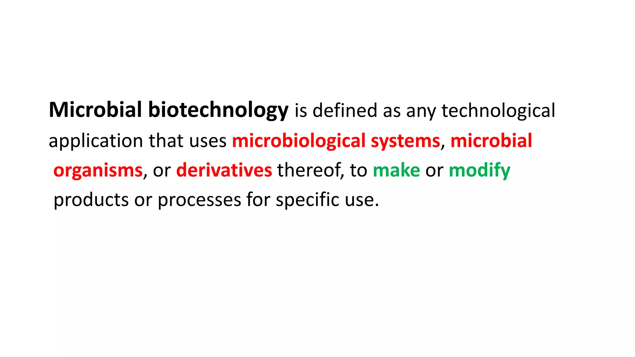History of microbial biotechnology | PPTX