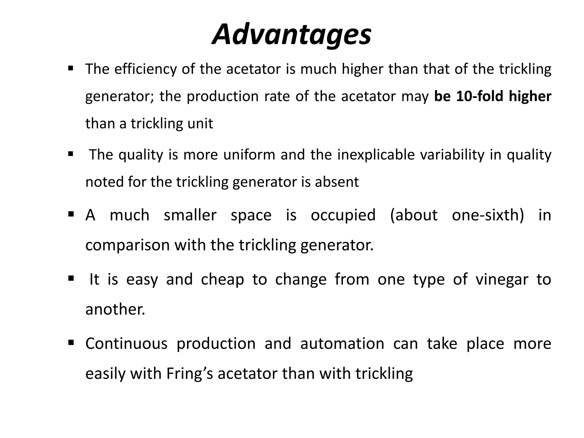 Vinegar (acetic acid) production | PPTX