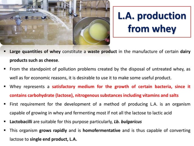 Production of lactic acid | PPTX | Chemistry | Science