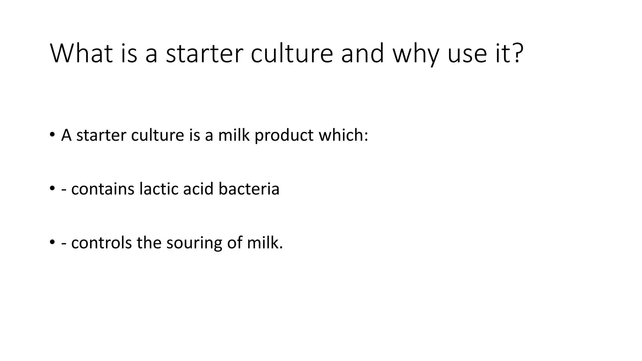 Starter culture | PPTX