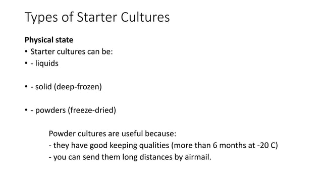 Starter culture | PPTX