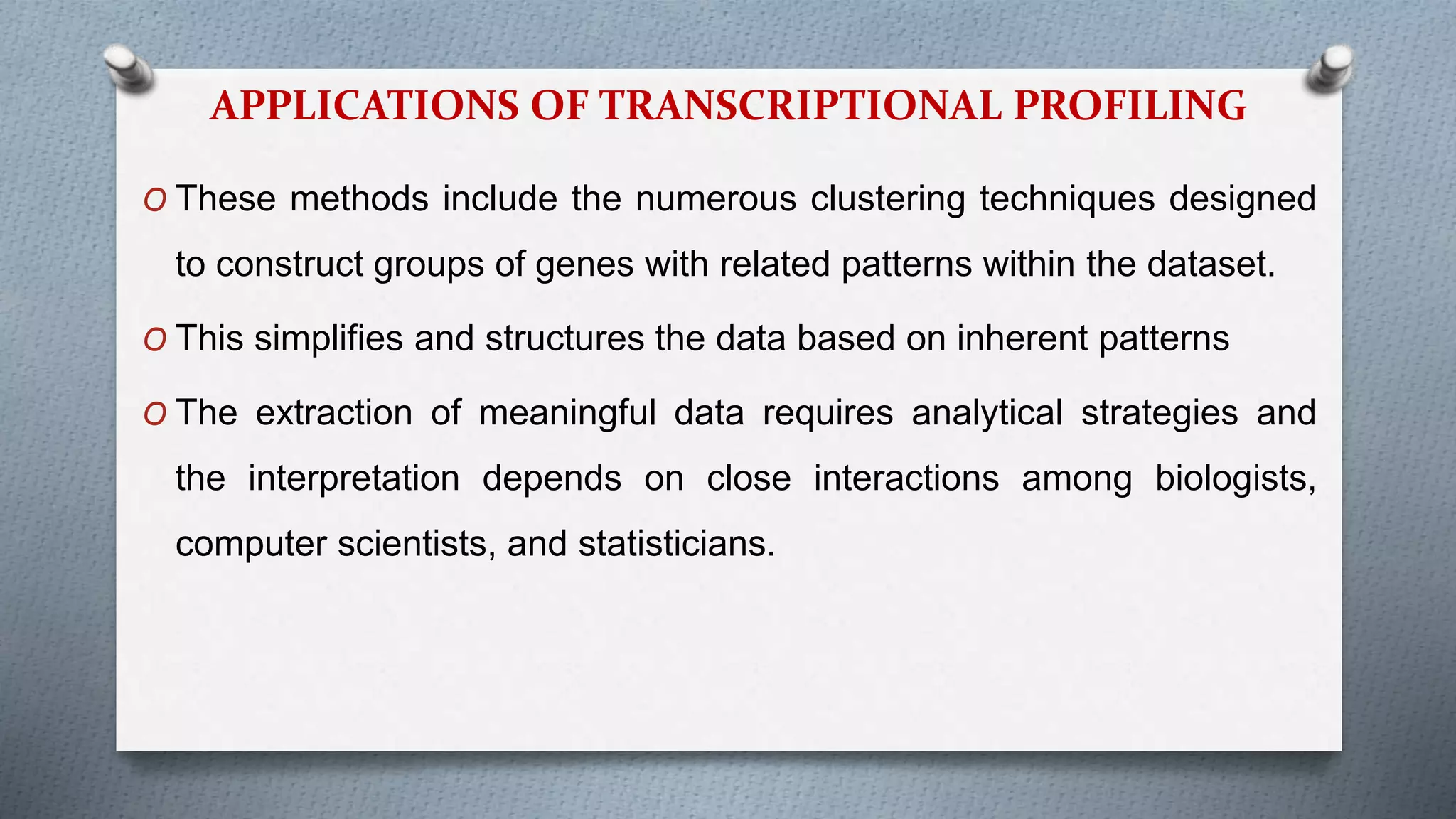 R Gene Expression and Transcription Profiling | PPTX
