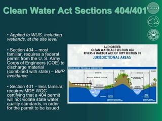 Key Clean Water Act Criteria Affecting Stormwater Management at the ...