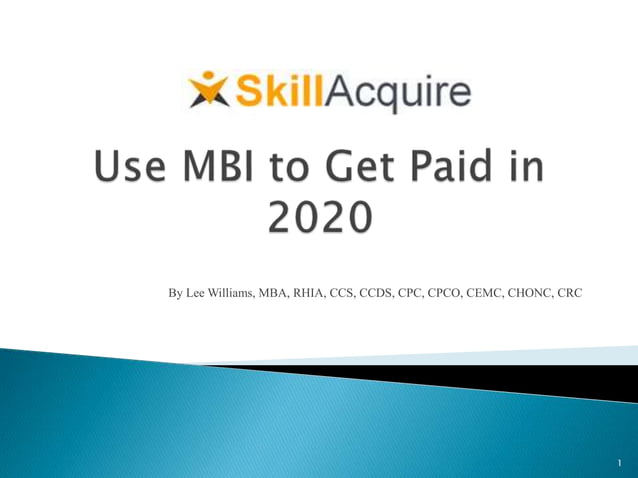 Medicare Beneficiary Identifier (MBI) Tool to Get Paid in 2020 | PPTX ...