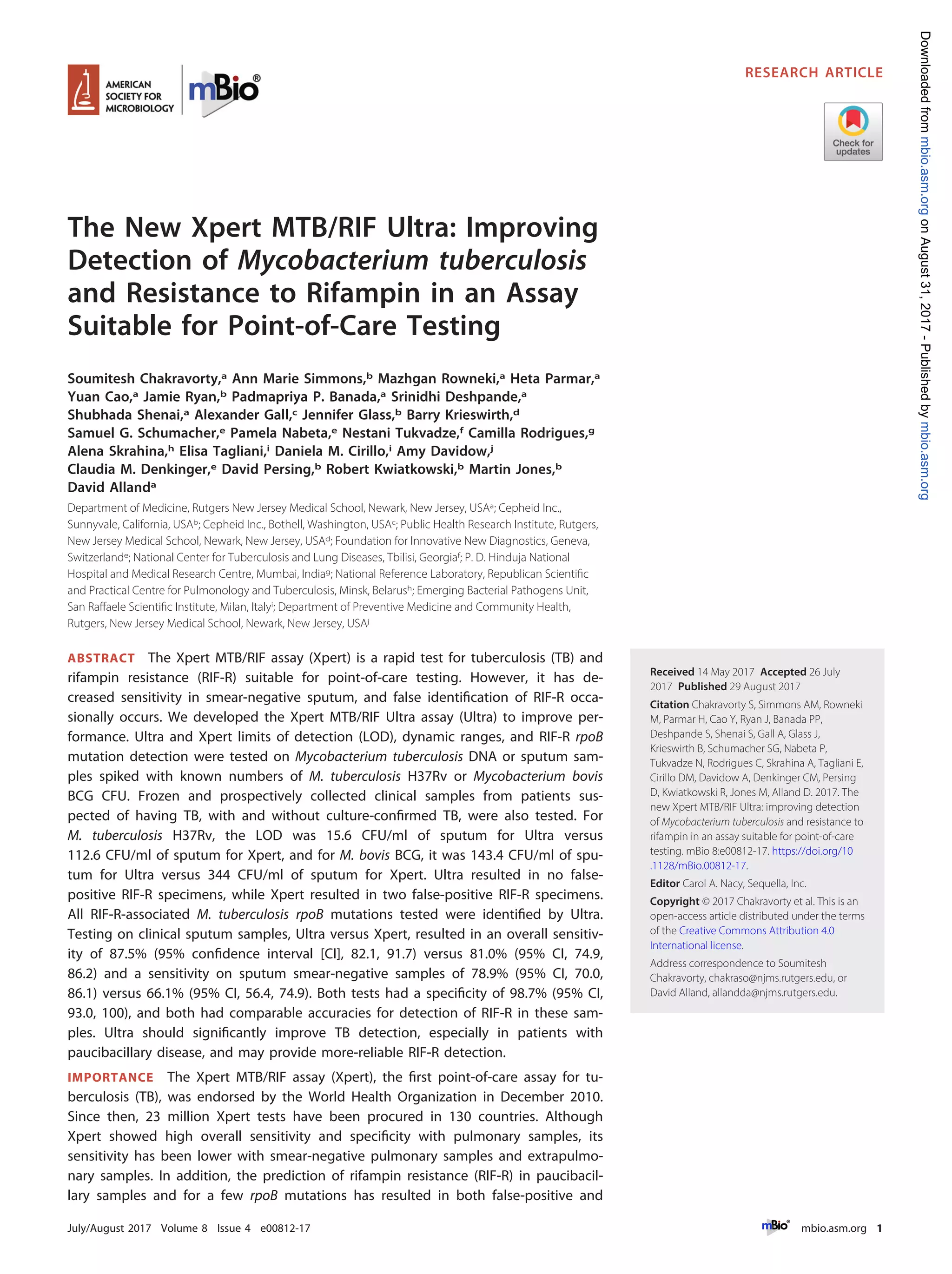 The New Xpert MTB/RIF Ultra: | PDF