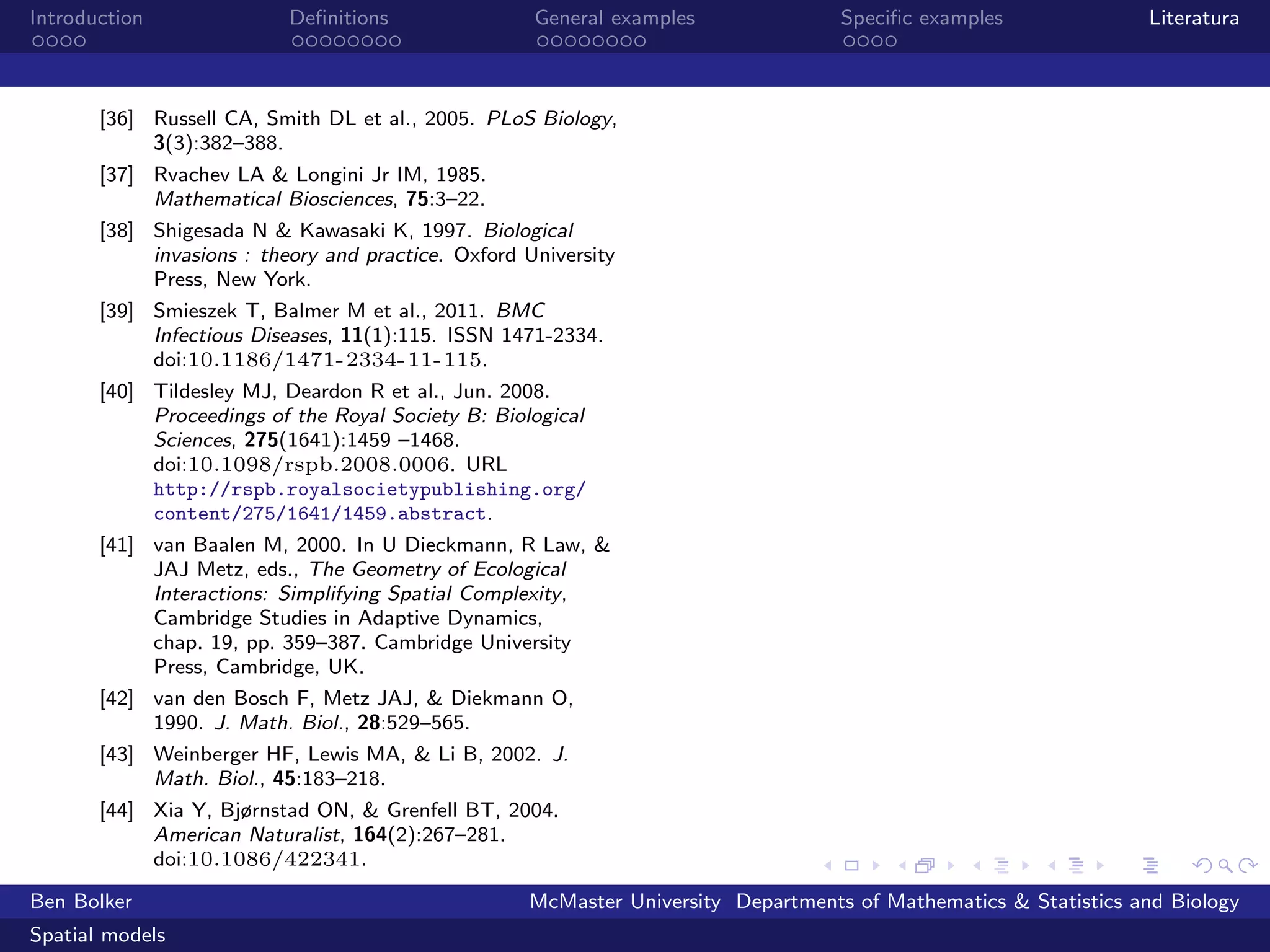 MBI intro to spatial models | PDF