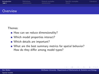 MBI intro to spatial models | PDF