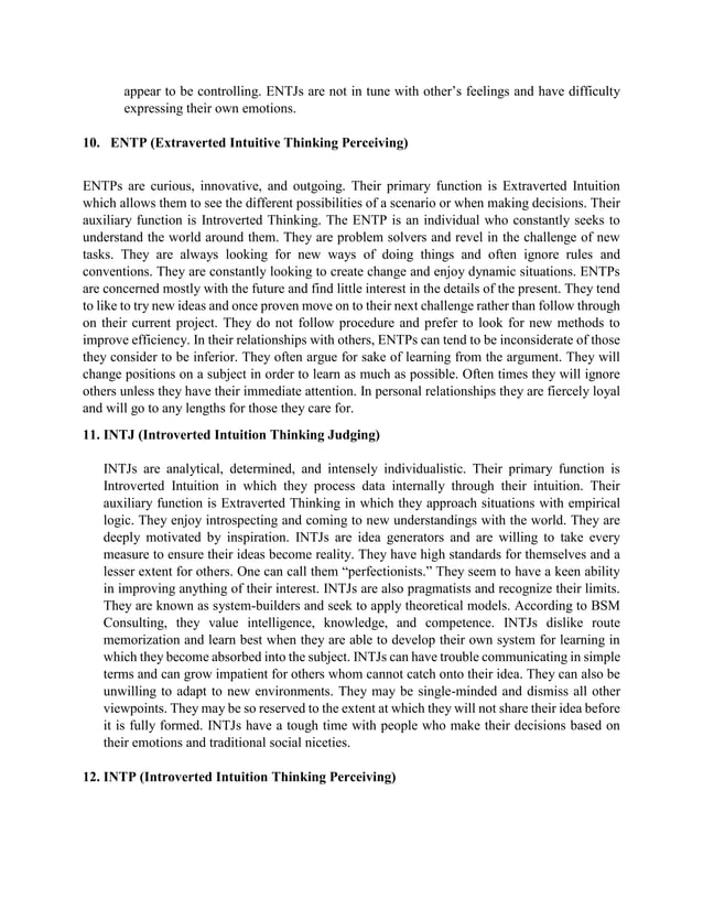 MBTI | PDF | Dating | Family and Relationships