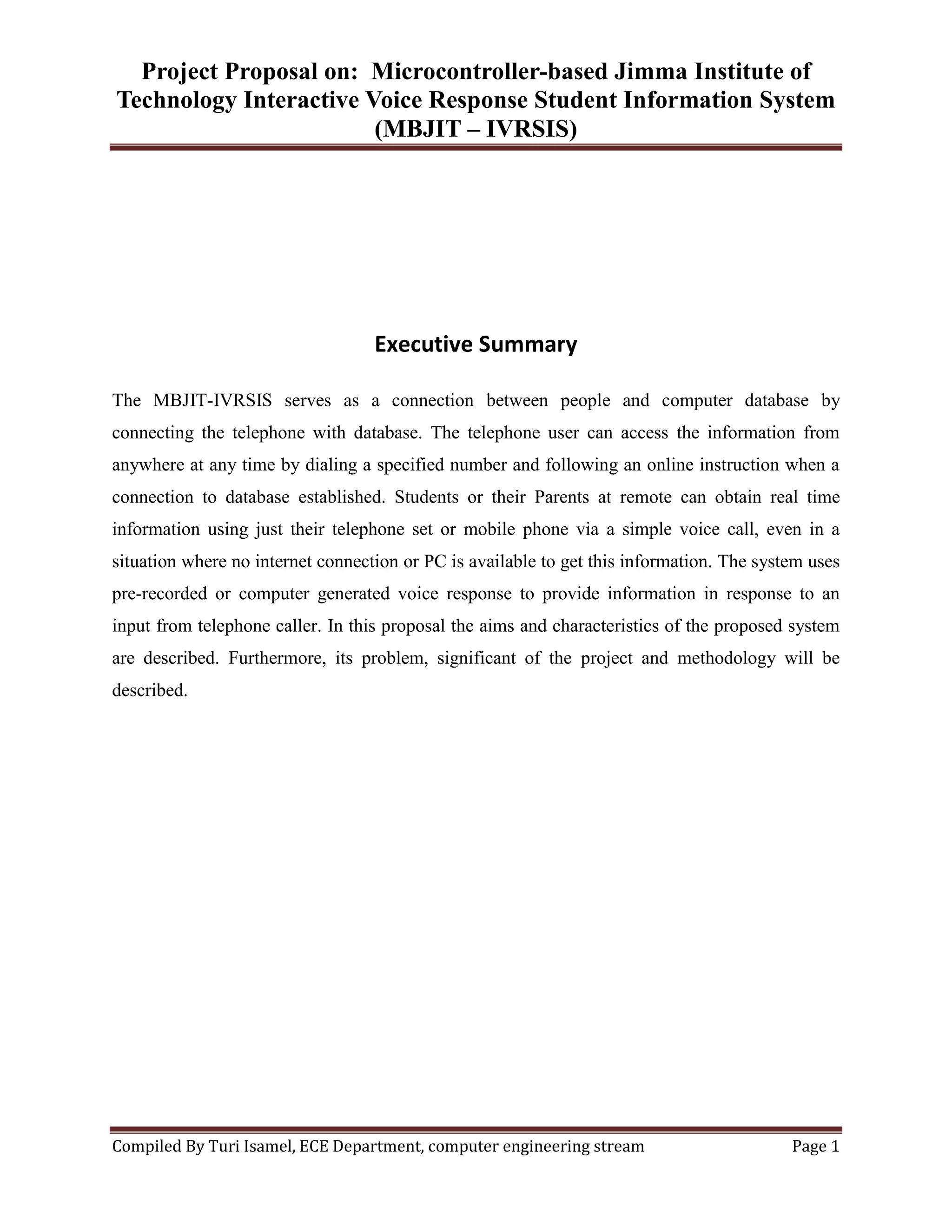 Micro-Controller based jimma university Interactive voice response System | PDF | Computing ...