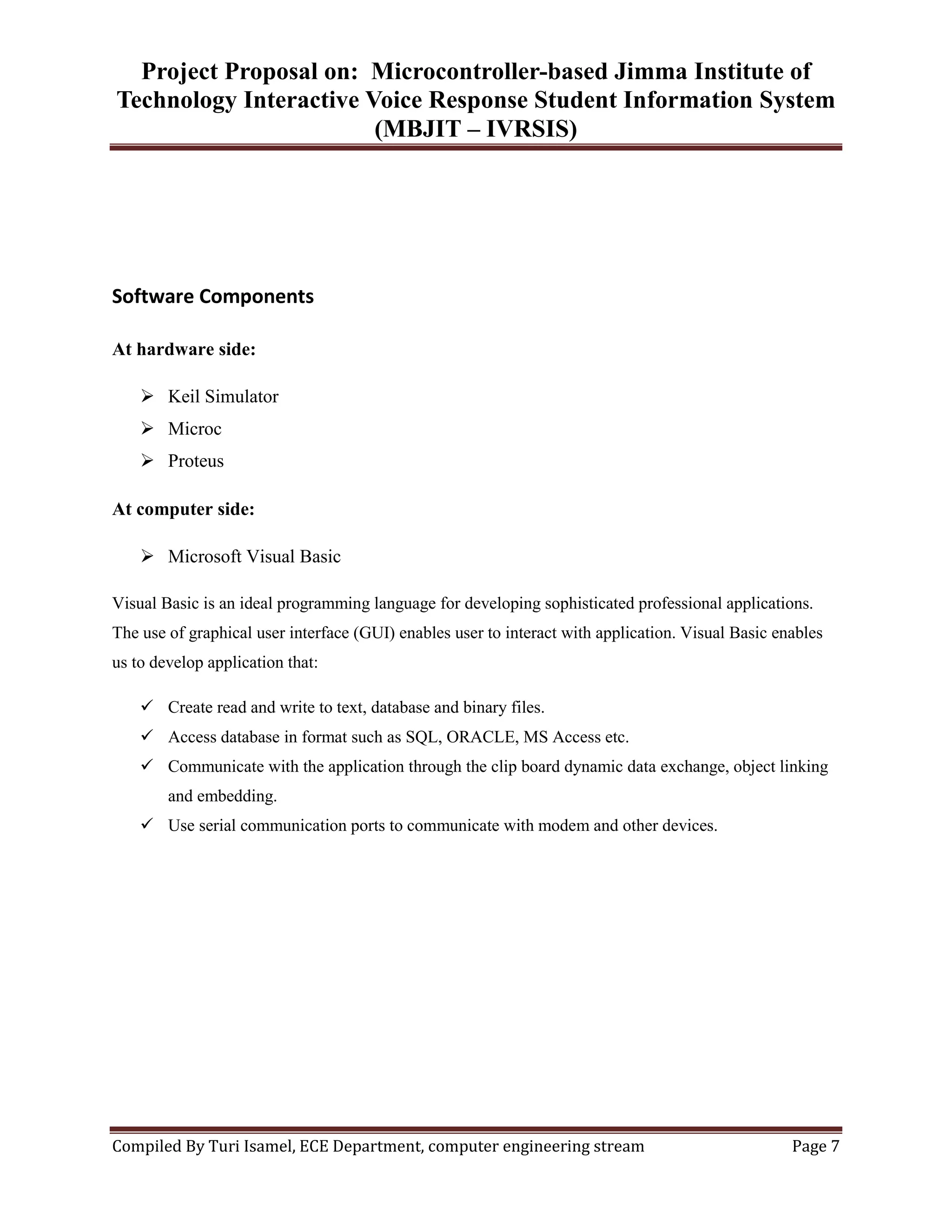 Micro-Controller based jimma university Interactive voice response System | PDF | Computing ...