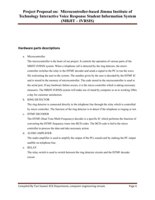 Micro-Controller based jimma university Interactive voice response System | PDF | Computing ...