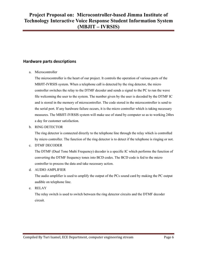 Micro-Controller based jimma university Interactive voice response System | PDF | Computing ...