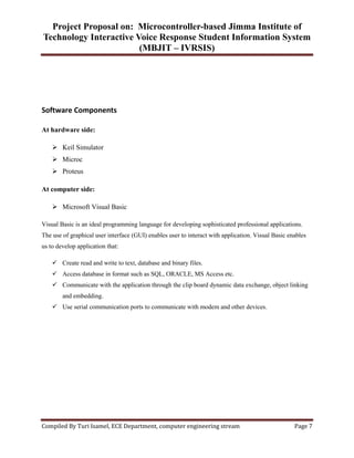 Micro-Controller based jimma university Interactive voice response System | PDF | Computing ...